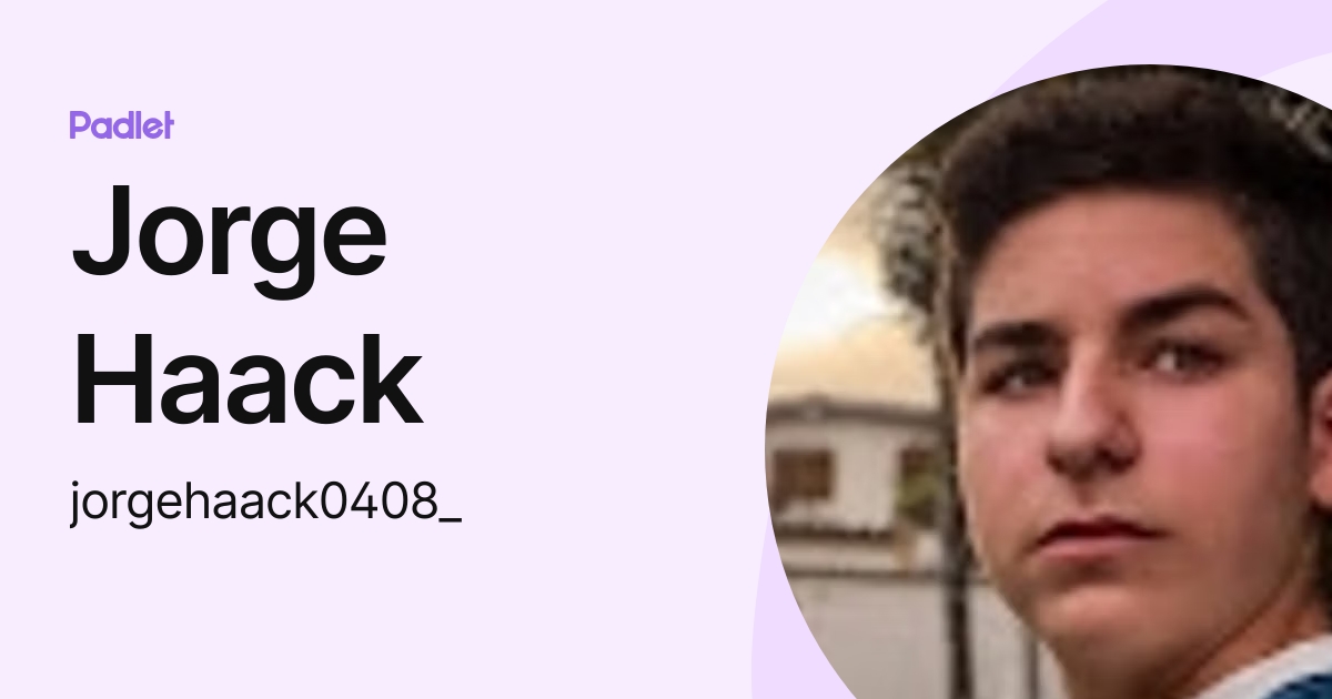 Jorge Haack (jorgehaack0408_) profile | Padlet