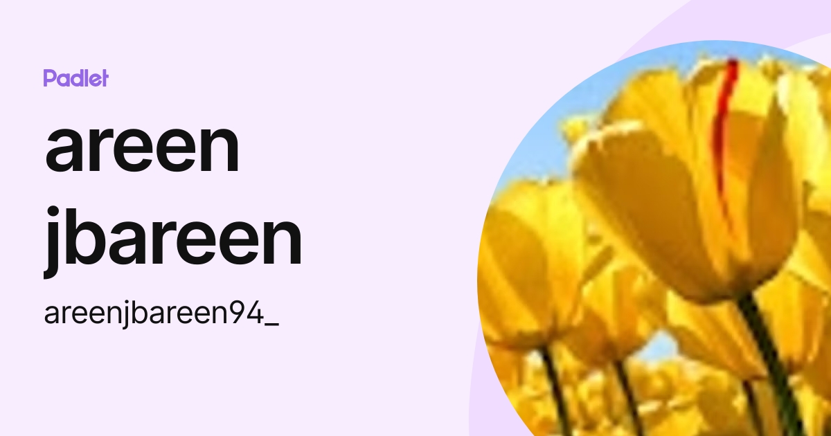 areen jbareen (areenjbareen94_) profile | Padlet