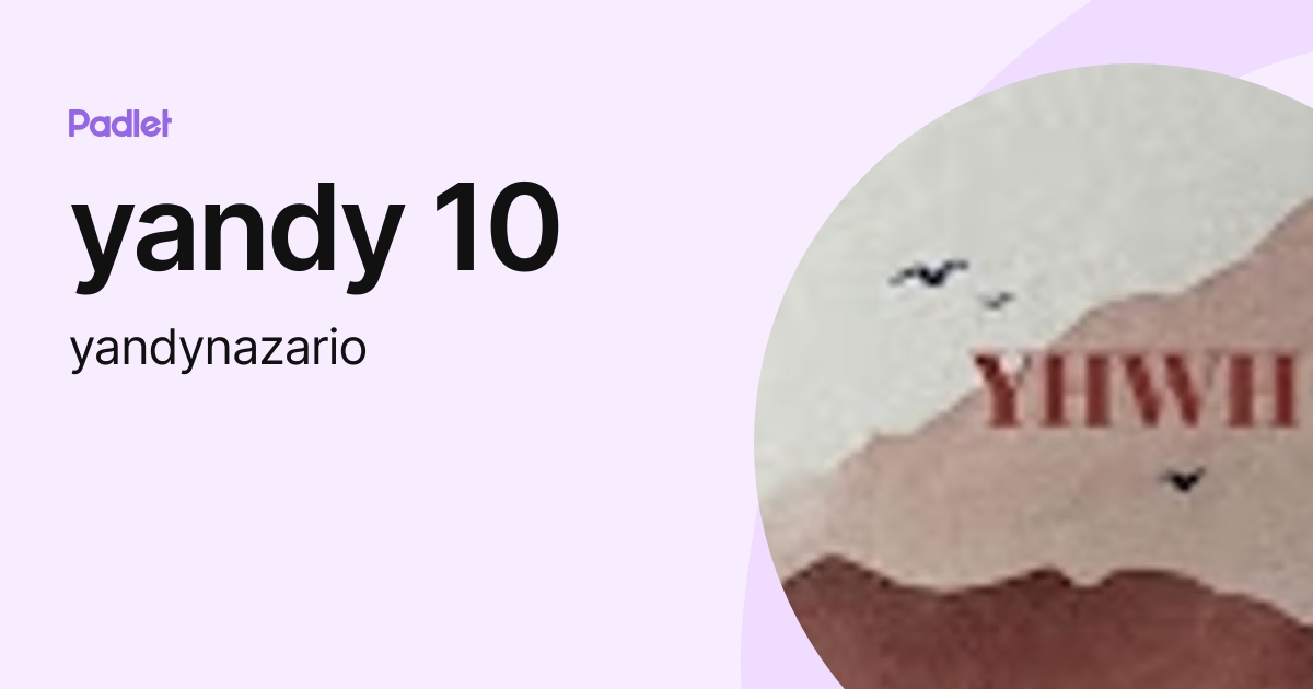 yandy 10 (yandynazario) profile | Padlet
