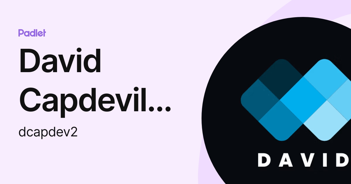 David Capdevila i Solé (dcapdev2) profile | Padlet