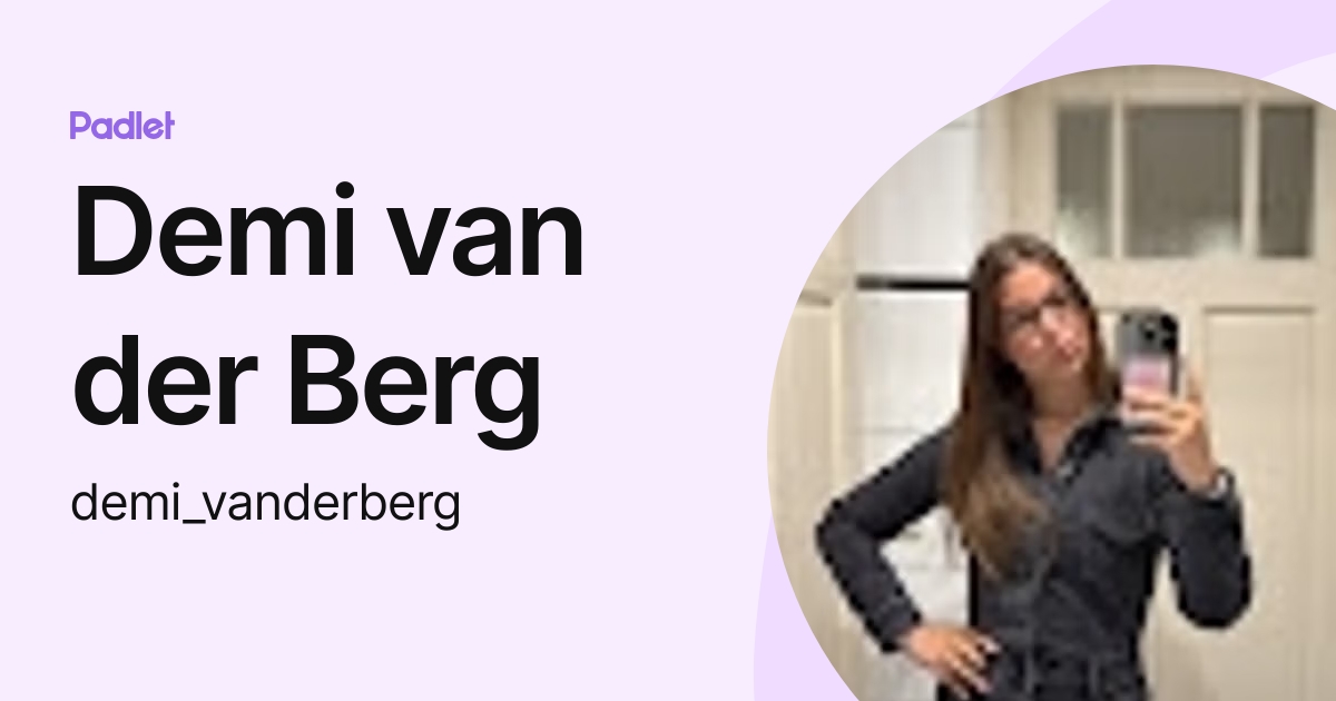 Demi van der Berg (demi_vanderberg) profile | Padlet