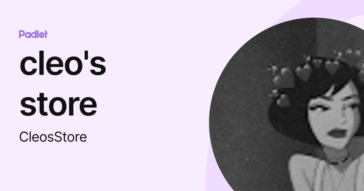 cleo's store (CleosStore) profile | Padlet