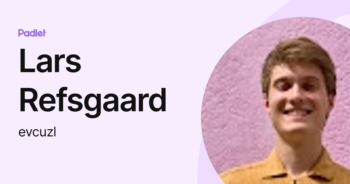 Lars Refsgaard (evcuzl) profile | Padlet