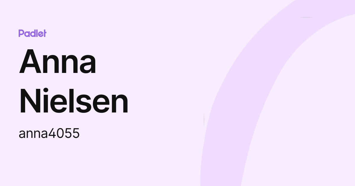 Anna Nielsen (anna4055) profile | Padlet
