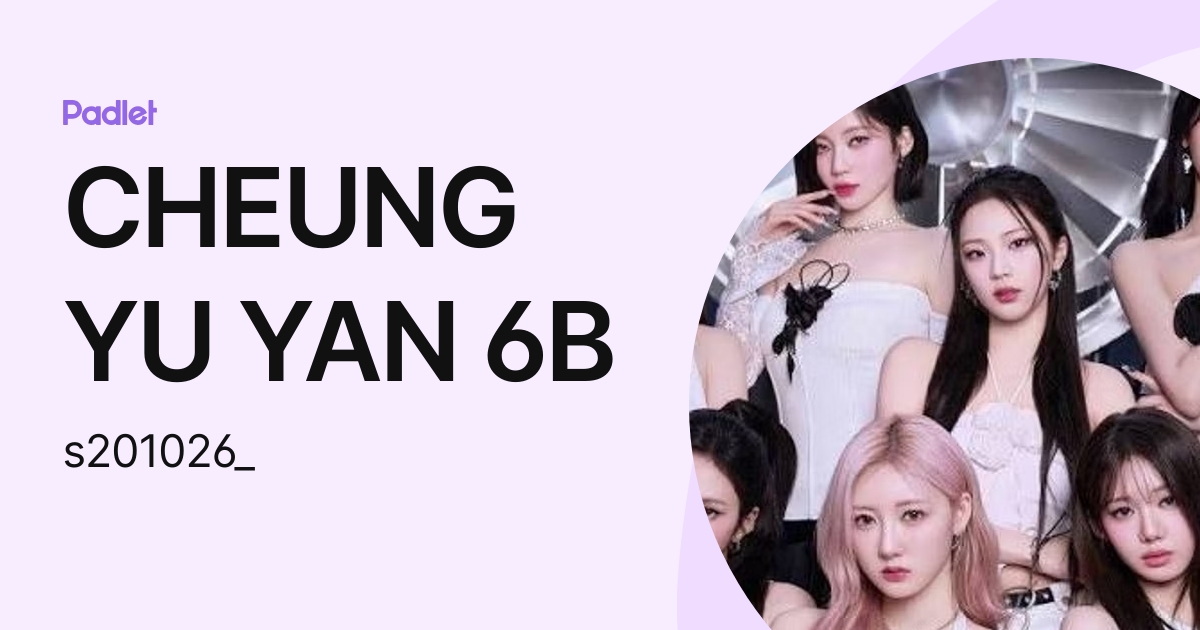 CHEUNG YU YAN 4A (s201026_) profile | Padlet