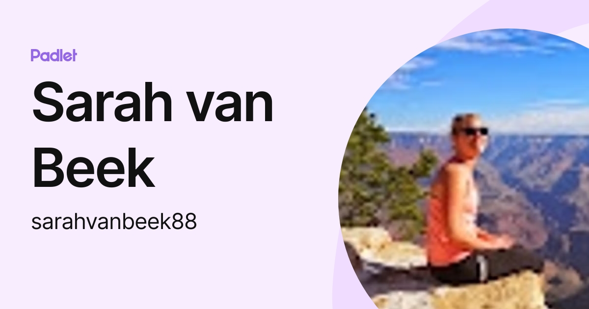 Sarah van Beek (sarahvanbeek88) profile | Padlet