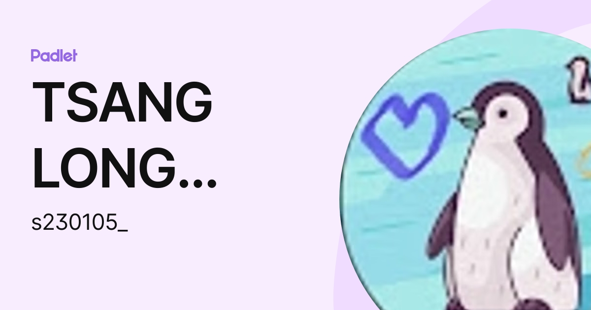 TSANG LONG CHING曾朗程 (s230105_) profile | Padlet