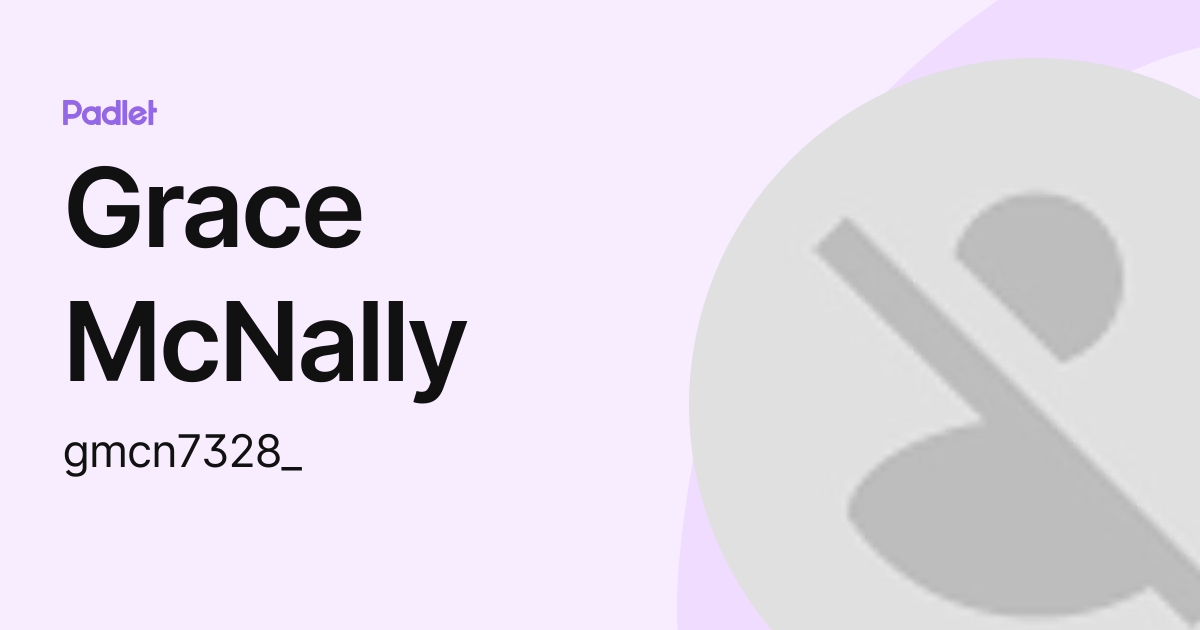 Grace McNally (gmcn7328_) profile | Padlet