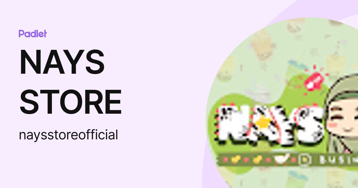 NAYS STORE (naysstoreofficial) profile | Padlet
