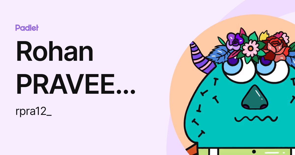 Rohan PRAVEEN GOWDA (rpra12_) profile | Padlet