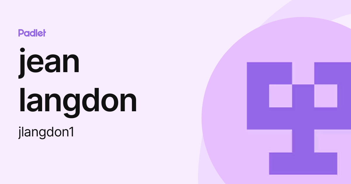 jean langdon (jlangdon1) profile | Padlet
