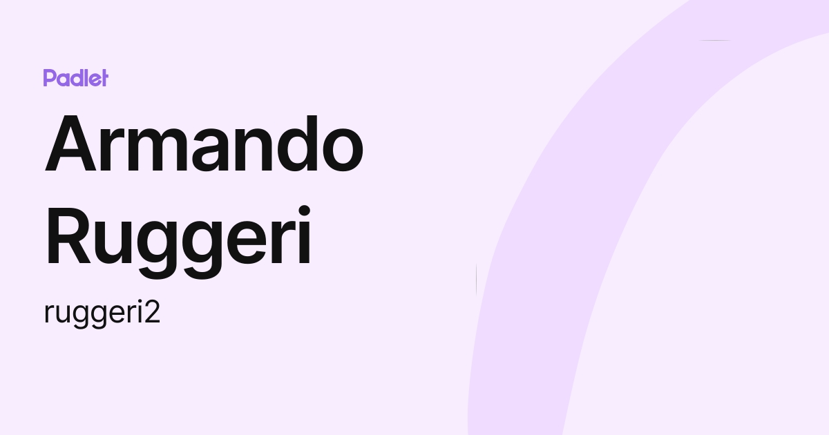 Armando Ruggeri (ruggeri2) profile | Padlet