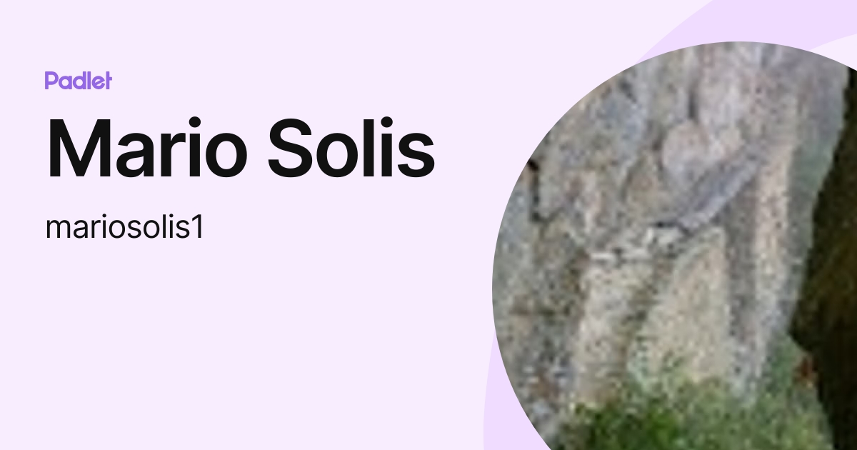 Mario Solis (mariosolis1) profile | Padlet