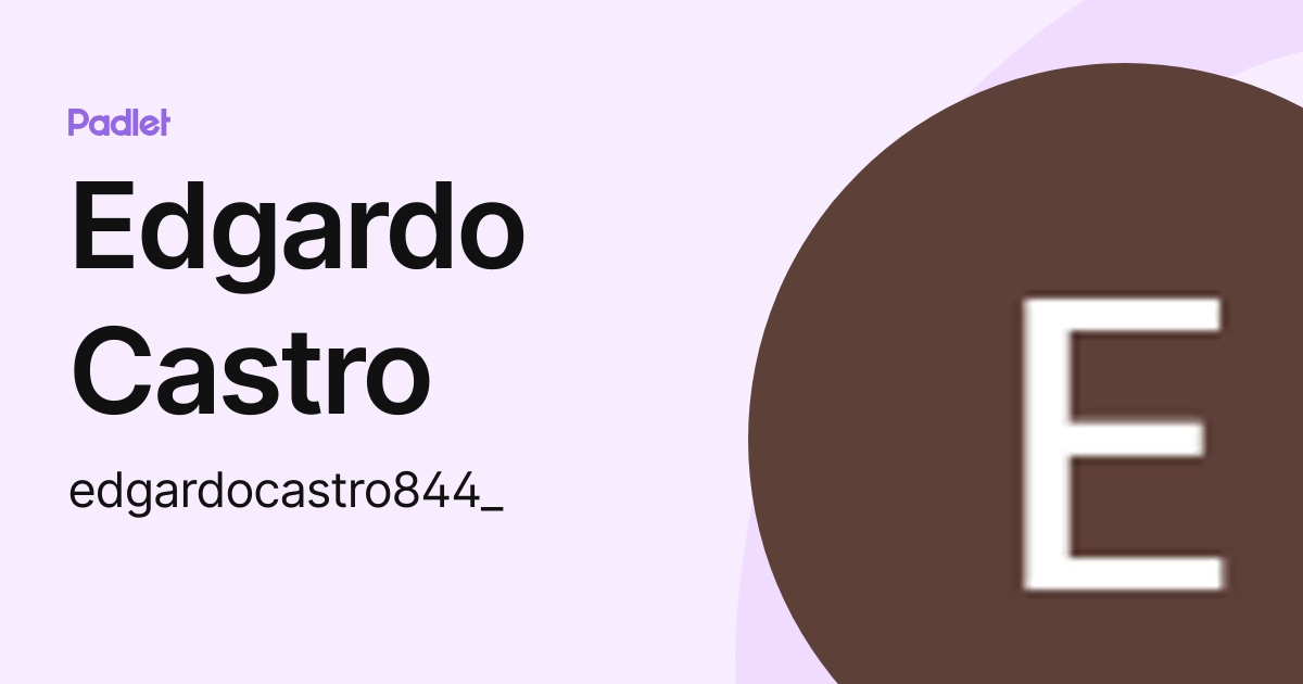Edgardo Castro (edgardocastro844_) profile | Padlet