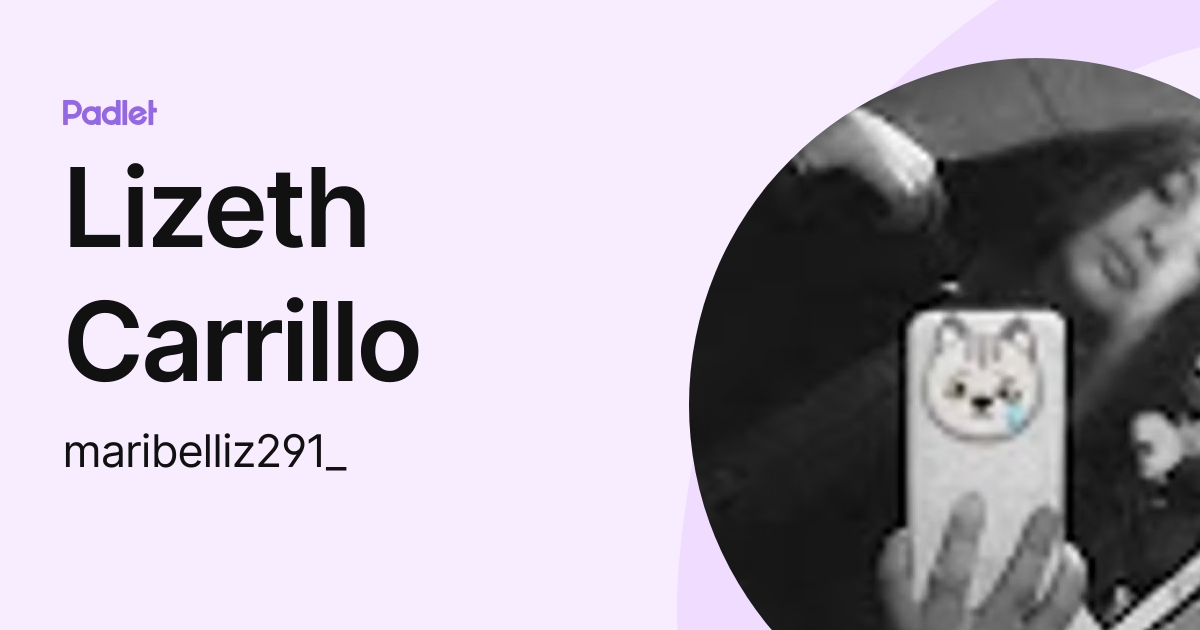 Lizeth Carrillo (maribelliz291_) profile | Padlet
