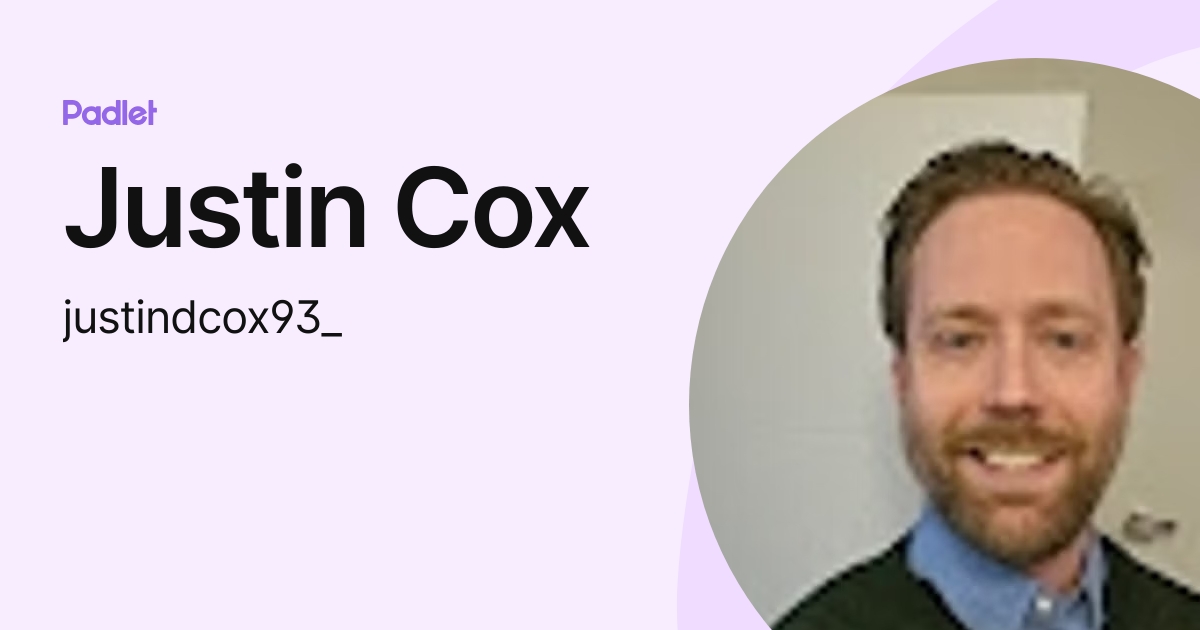 Justin Cox (justindcox93_) profile | Padlet
