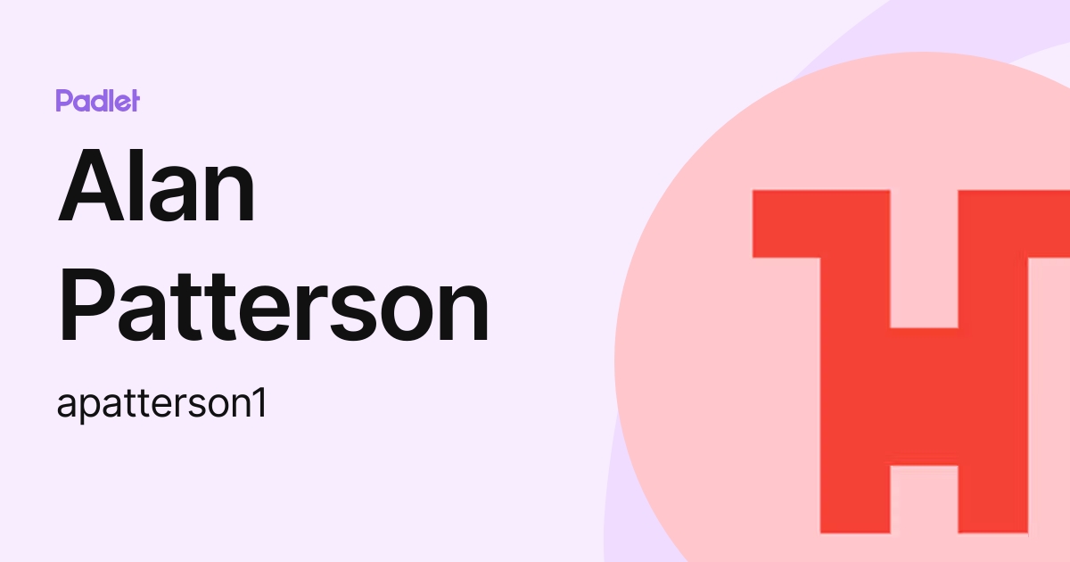 Alan Patterson (apatterson1) profile | Padlet