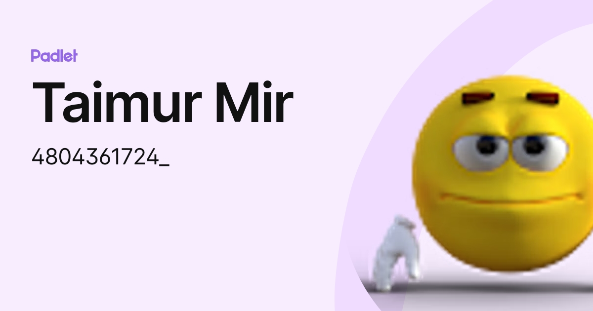 Taimur Mir (4804361724_) profile | Padlet