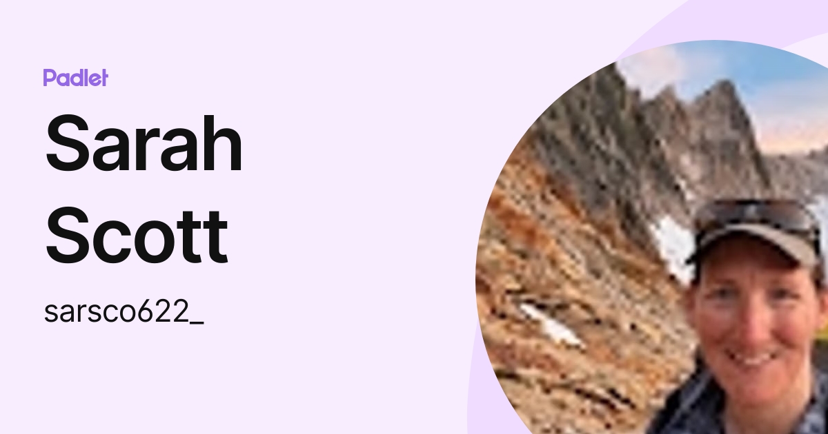 Sarah Scott (sarsco622_) profile | Padlet
