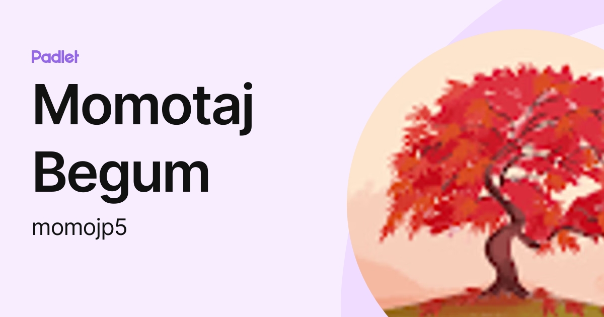 Momotaj Begum (momojp5) profile | Padlet