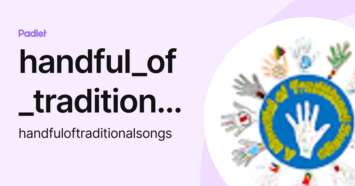 handful_of_traditional_songs eTwinning (handfuloftraditionalsongs ...