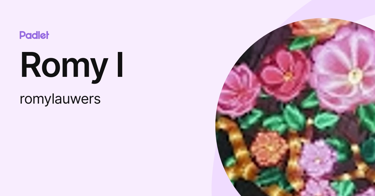 Romy l (romylauwers) profile | Padlet