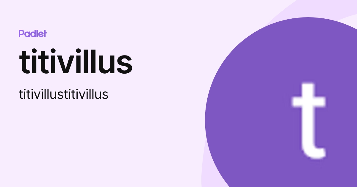 titivillus (titivillustitivillus) profile | Padlet