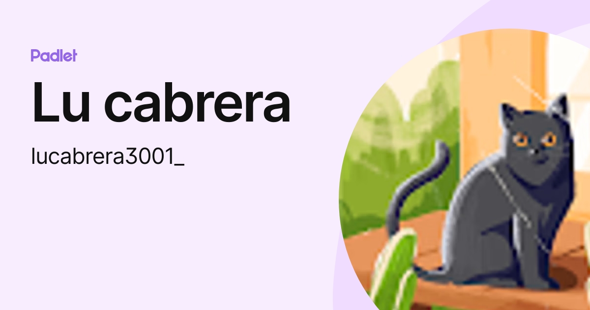 Lu cabrera (lucabrera3001_) profile | Padlet