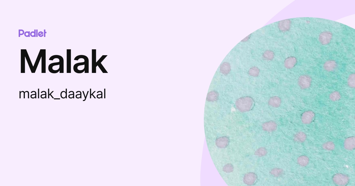 Malak (malak_daaykal) profile | Padlet