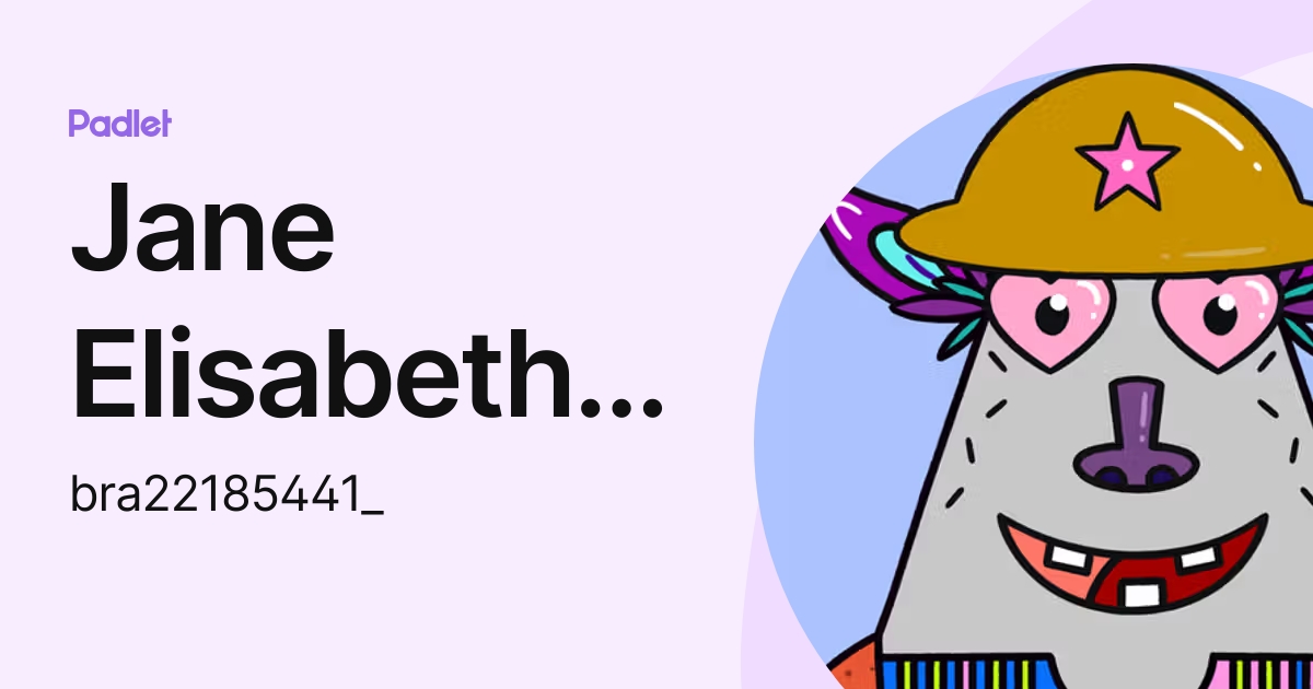 Jane Elisabeth Bradford (bra22185441_) profile | Padlet