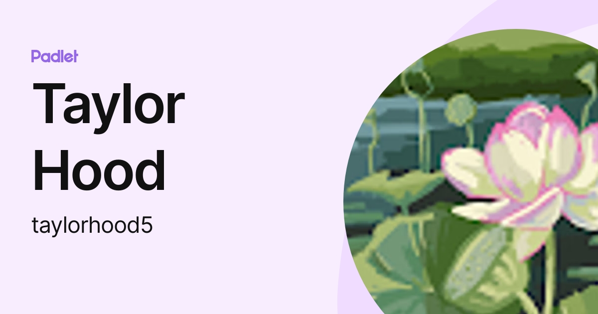 Taylor Hood (taylorhood5) profile | Padlet