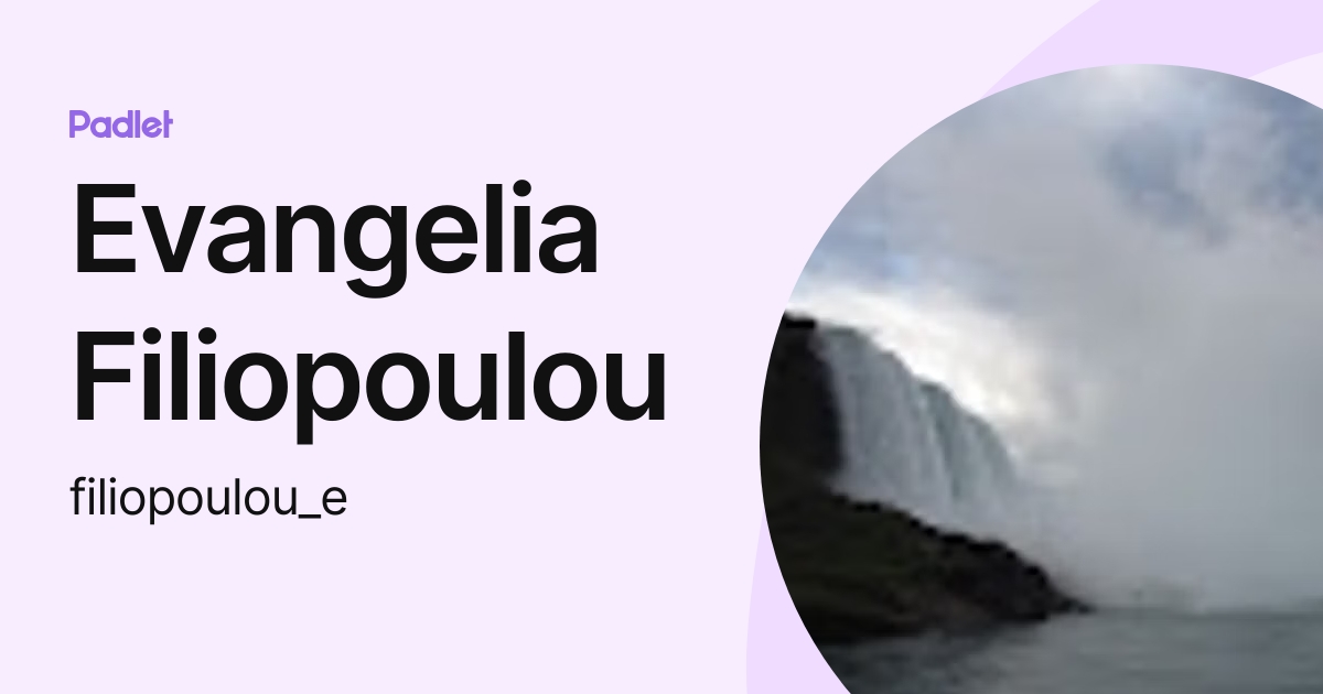 Evangelia Filiopoulou (filiopoulou_e) profile | Padlet