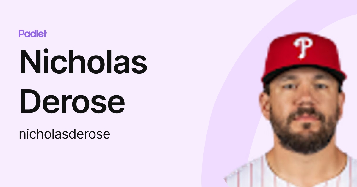 Nicholas Derose (nicholasderose) profile | Padlet