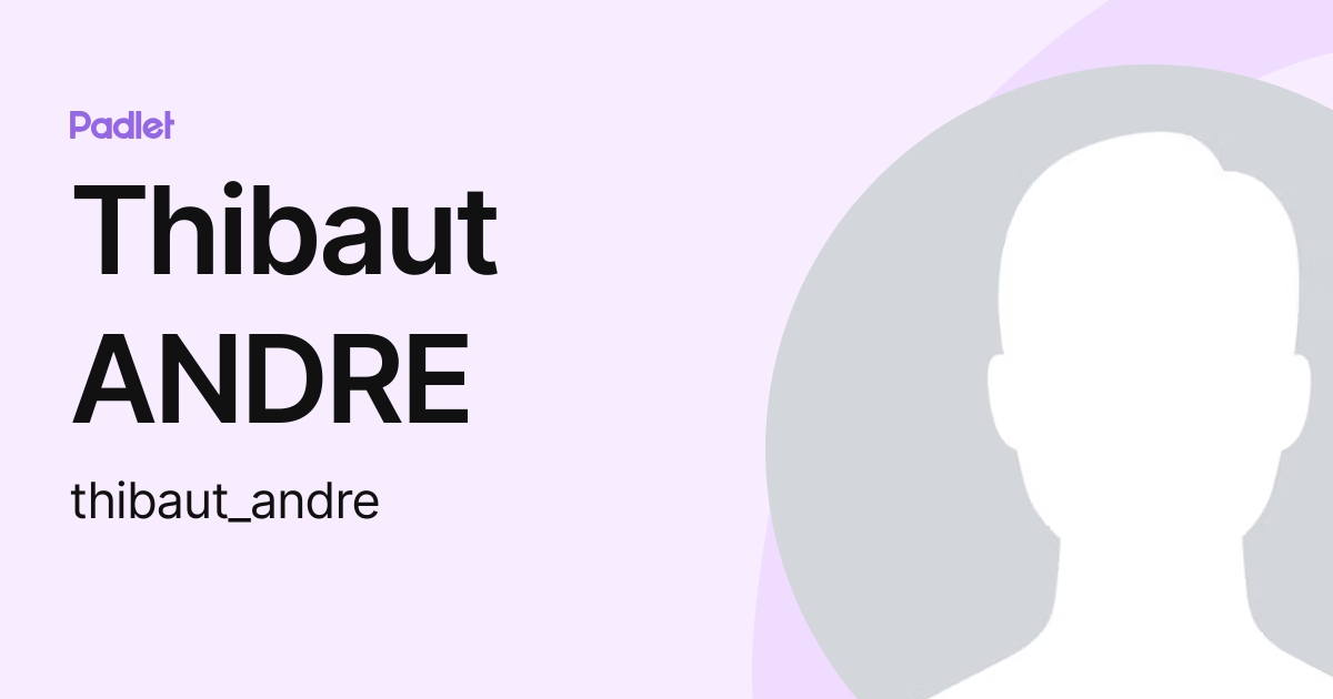 Thibaut ANDRE (thibaut_andre) profile | Padlet
