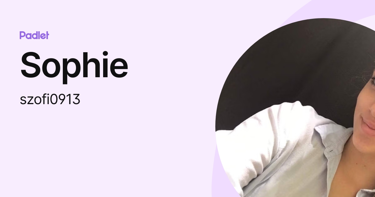 Sophie (szofi0913) profile | Padlet