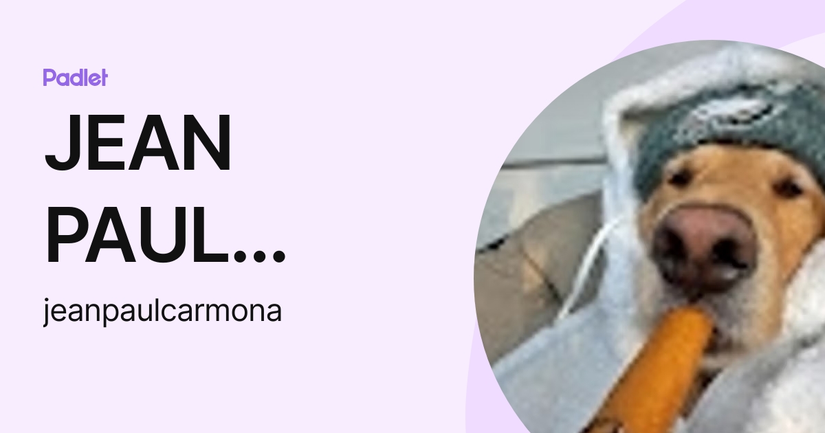 JEAN PAUL CARMONA DUQUE (jeanpaulcarmona) profile | Padlet