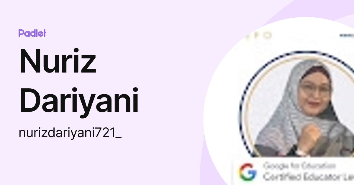 Nuriz Dariyani (nurizdariyani721_) profile | Padlet