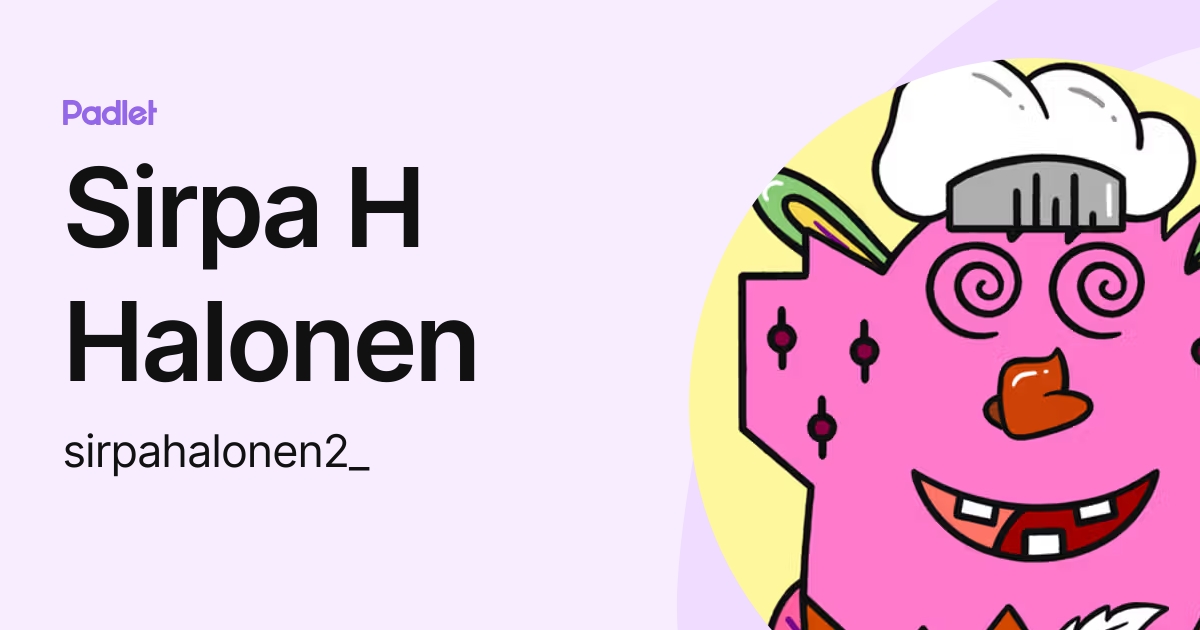Sirpa H Halonen (sirpahalonen2_) profile | Padlet