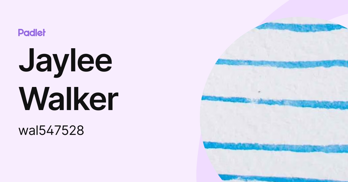 Jaylee Walker (wal547528) profile | Padlet