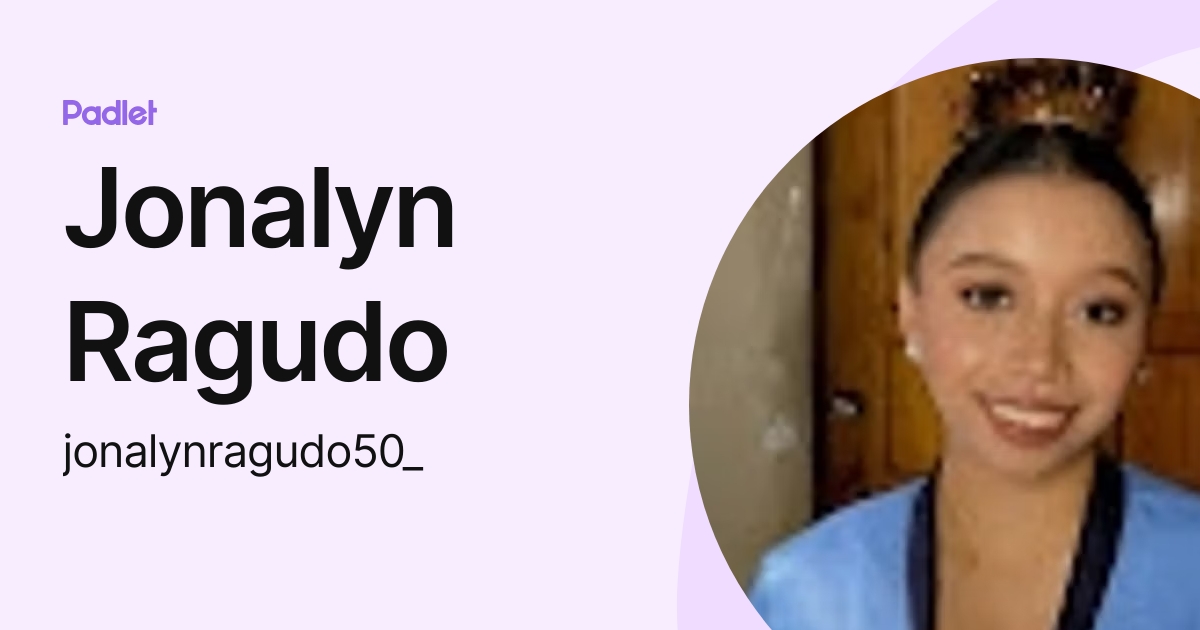 Jonalyn Ragudo (jonalynragudo50_) profile | Padlet