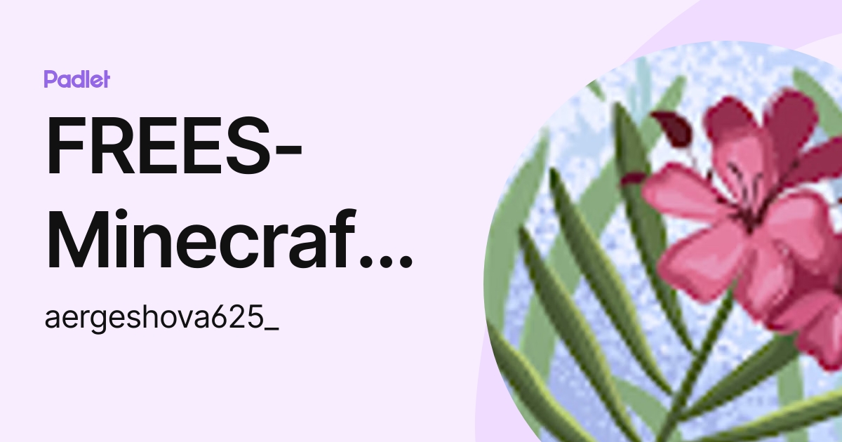 FREES-Minecraft school-monsters (aergeshova625_) profile | Padlet