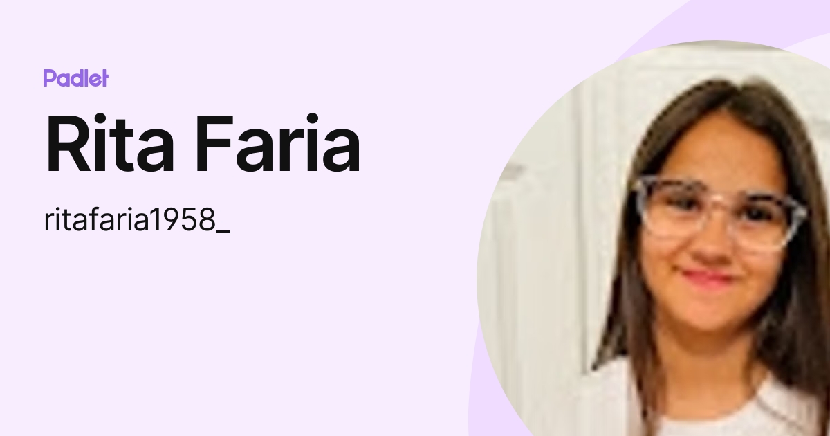 Rita Faria (ritafaria1958_) profile | Padlet