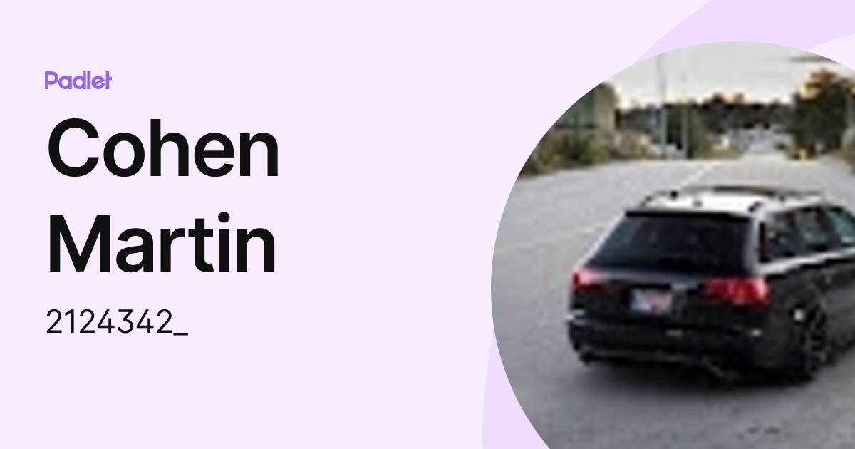 Cohen Martin (2124342_) profile | Padlet