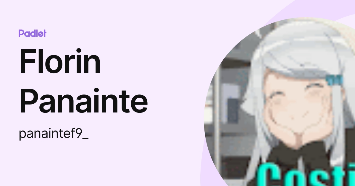 Florin Panainte (panaintef9_) profile | Padlet