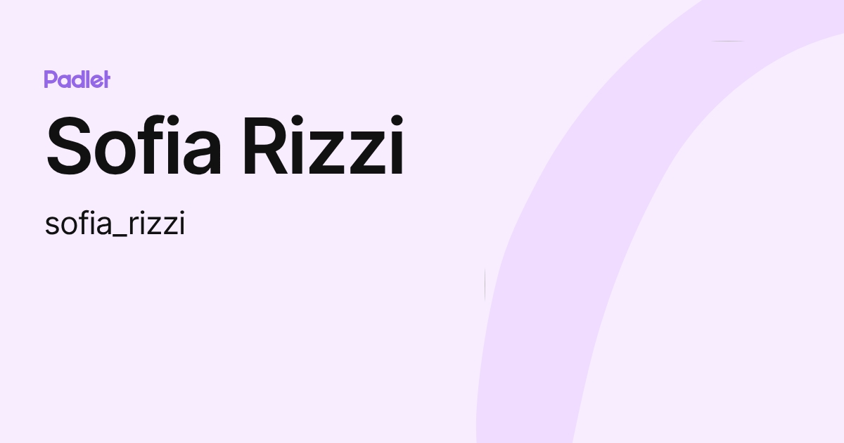 Sofia Rizzi Sofiarizzi Profile Padlet 7622