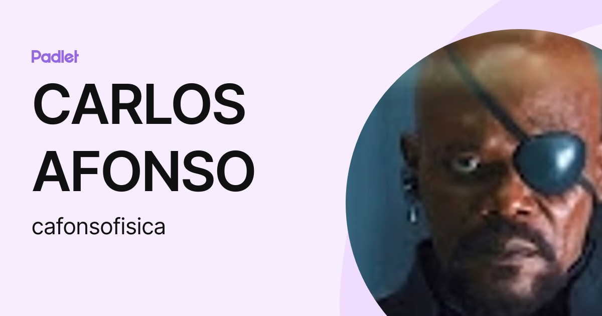 CARLOS AFONSO (cafonsofisica) profile | Padlet