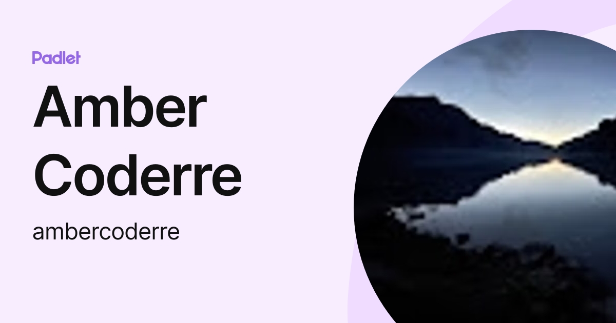 Amber Coderre (ambercoderre) profile | Padlet