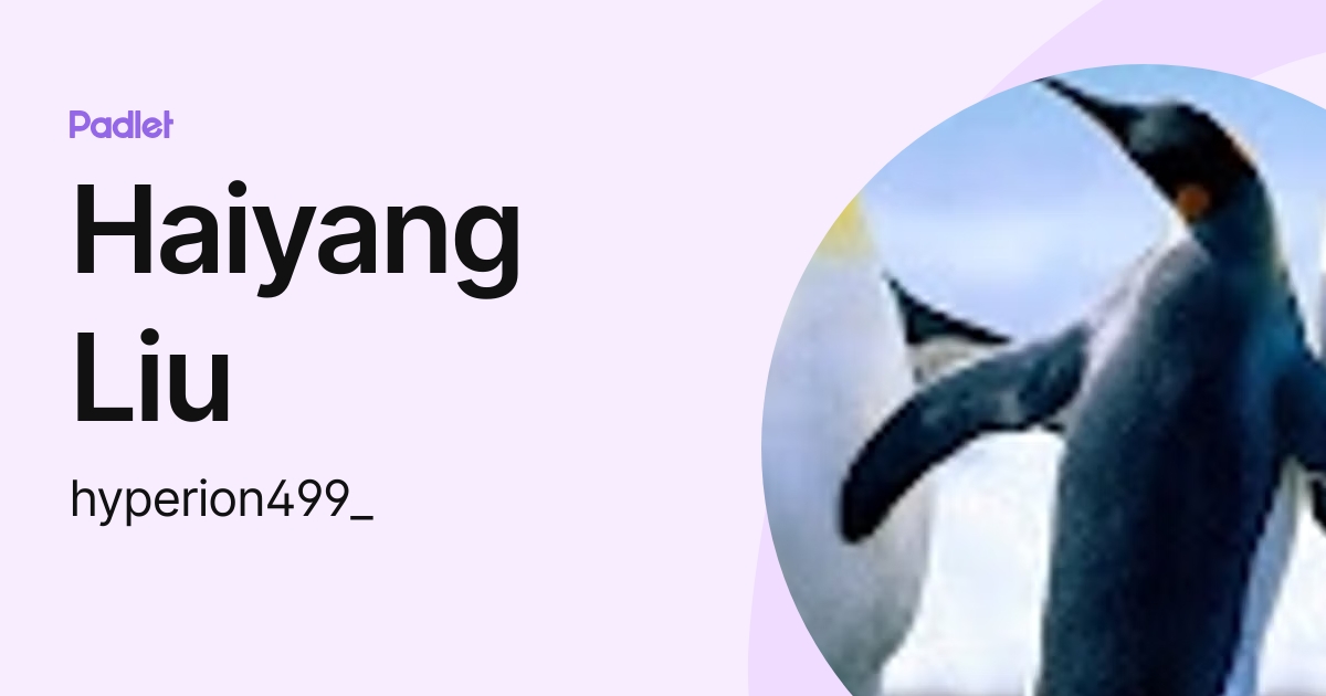 Haiyang Liu (hyperion499_) profile | Padlet