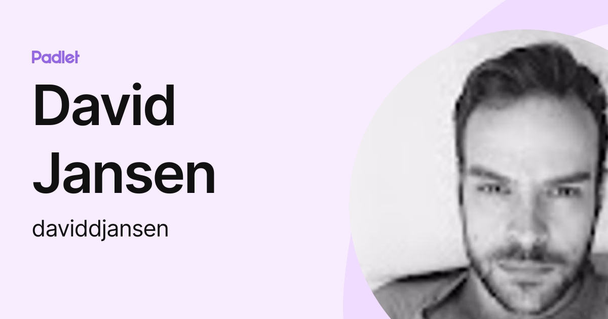 David Jansen (daviddjansen) profile | Padlet