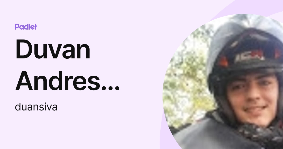 Duvan Andres Sierra Vargas (duansiva) profile | Padlet